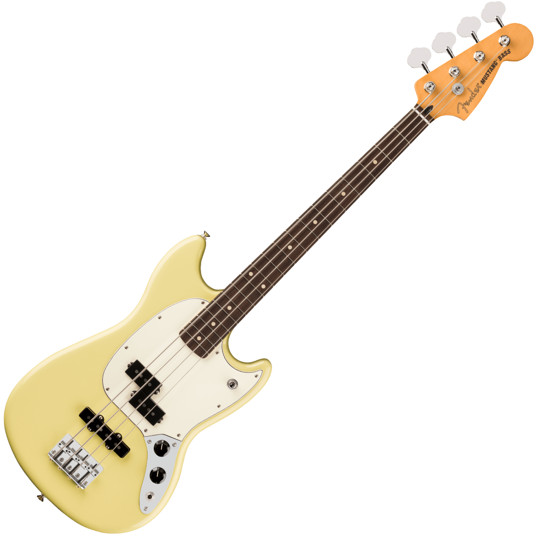Fender Player II Mustang Bass, RW, Hialeah Yellow - Sound1.com